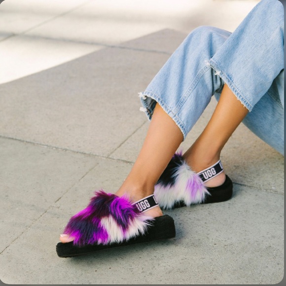 UGG | Shoes | Ugg Fluff Yeah Slide Slippers In Magnolia Tie Dye | Poshmark